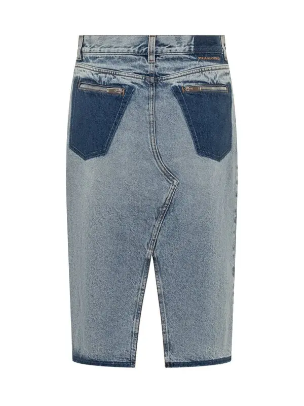 Stella McCartney Slit Detailed Midi Skirt - Gray