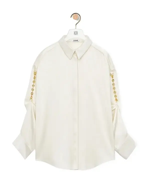 Loewe Chain Detail Long Sleeve Shirt - White