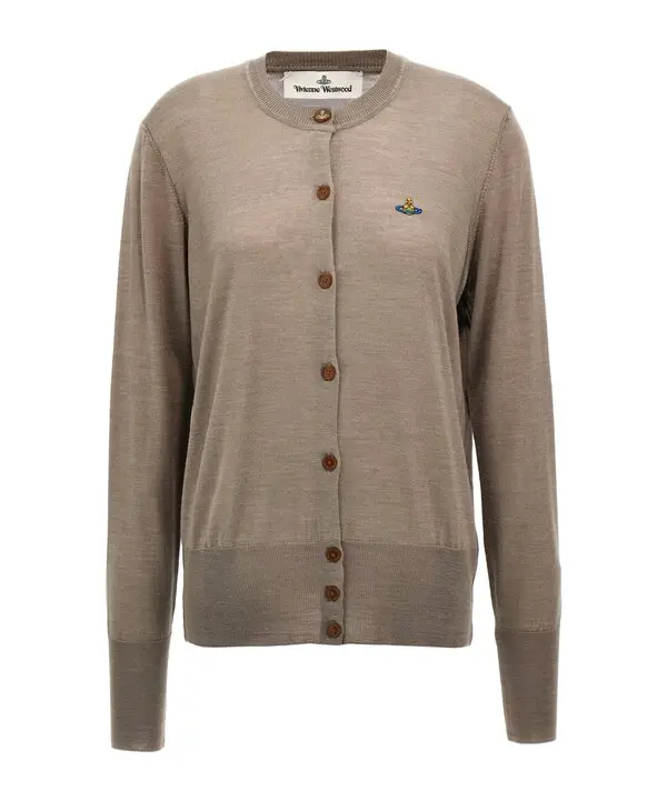 VIVIENNE WESTWOOD Logo Embroidered Cardigan