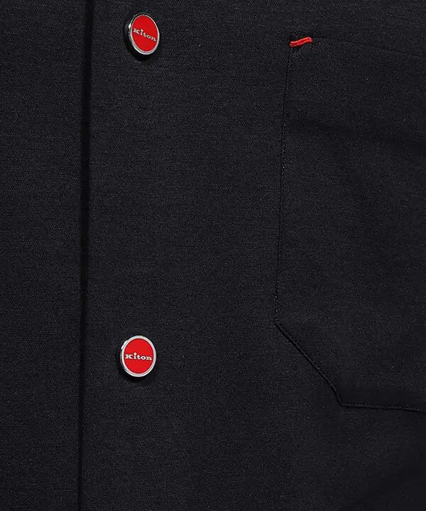 Kiton Lapel Long-sleeved Shirt - Black