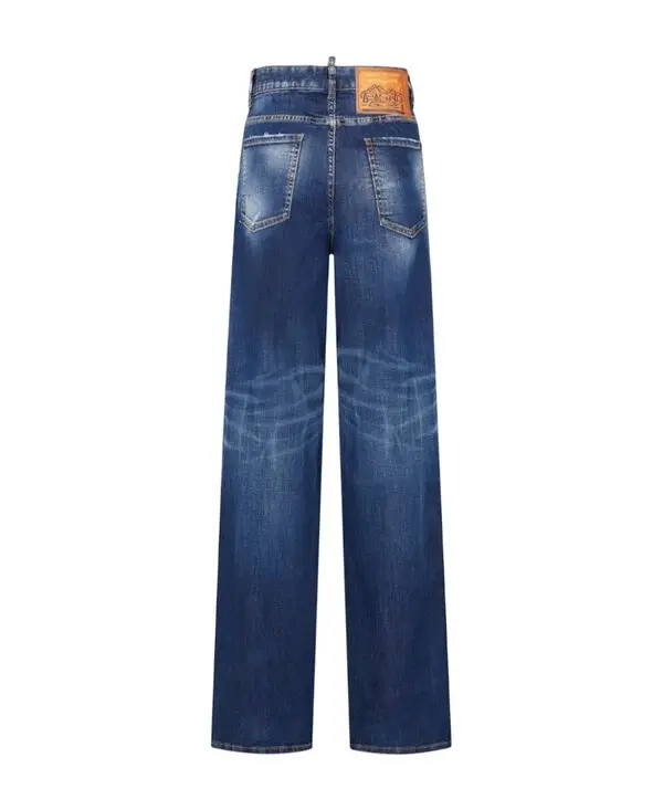 Dsquared2 Distressed Wide-leg Jeans
