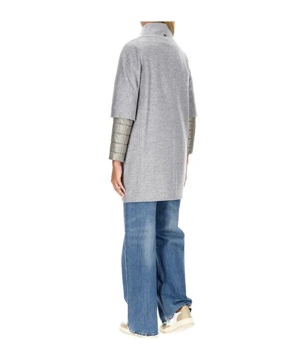 Herno Quilted Insert Zip Coat - Gray