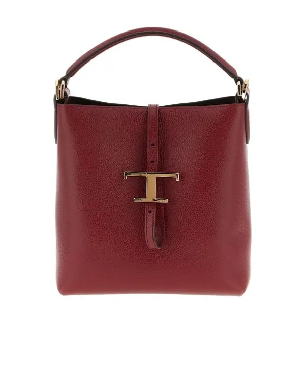 TOD'S Small T-buckle Bucket Bag - Red
