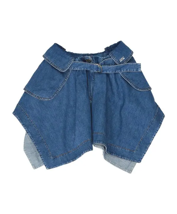 Loewe Belted Asymmetrical Skirt - Blue