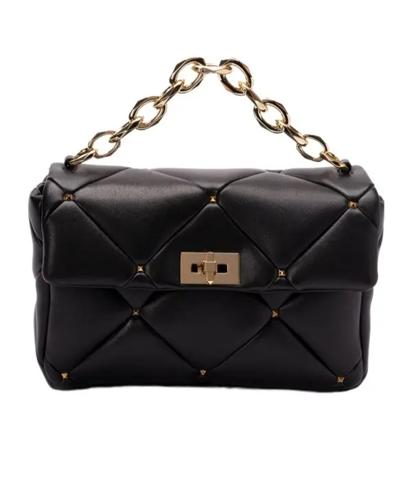 Valentino Garavani Roman Stud Foldover Top Shoulder Bag