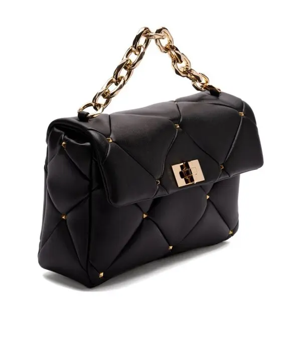 Valentino Garavani Roman Stud Foldover Top Shoulder Bag