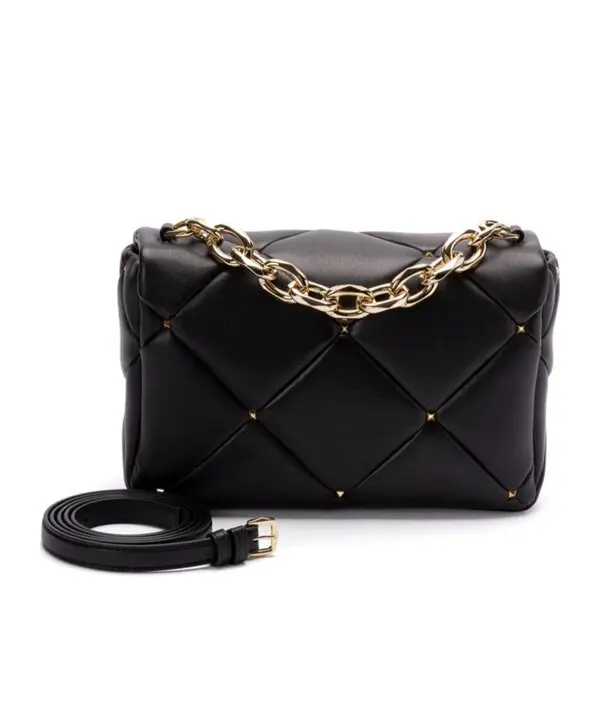 Valentino Garavani Roman Stud Foldover Top Shoulder Bag