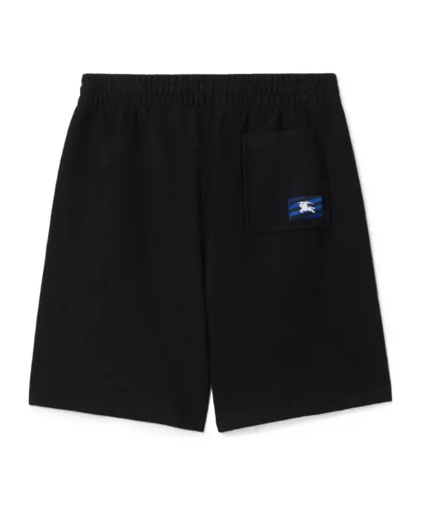 Burberry Logo Patch Straight-leg Shorts - Black
