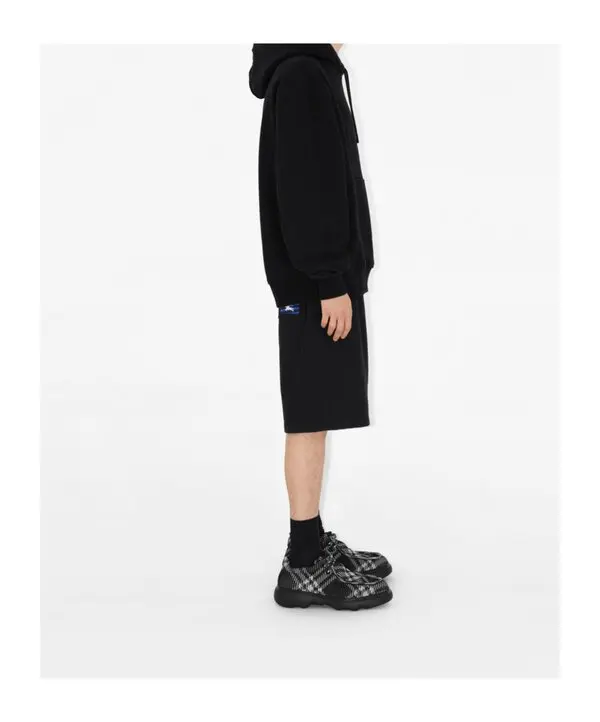Burberry Logo Patch Straight-leg Shorts - Black