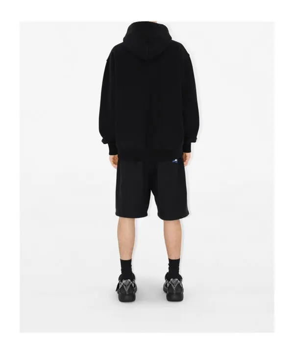 Burberry Logo Patch Straight-leg Shorts - Black