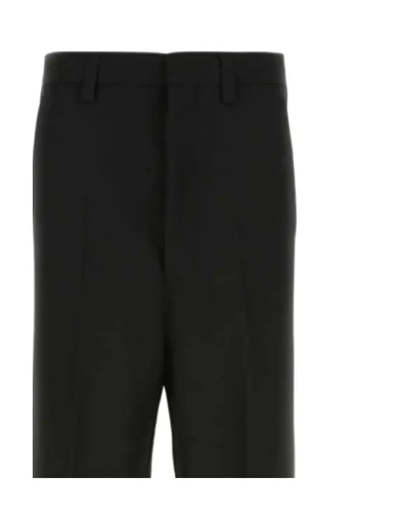 Ami Wide-leg Tailored Wool Trousers - Black