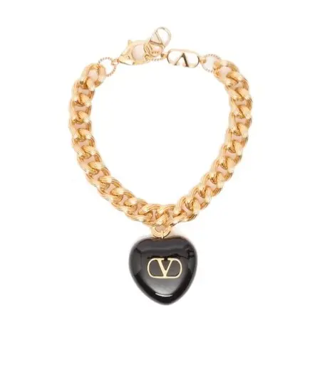 Valentino Garavani Coeur Royal Chain Bracelet - Yellow