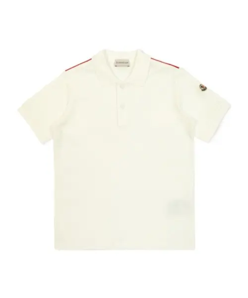 Moncler Tricolor-trimmed Polo Shirt - White