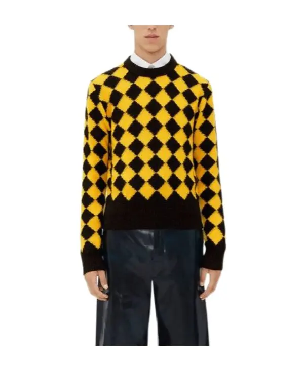 Bottega Veneta Wool Argyle Intarsia Jumper