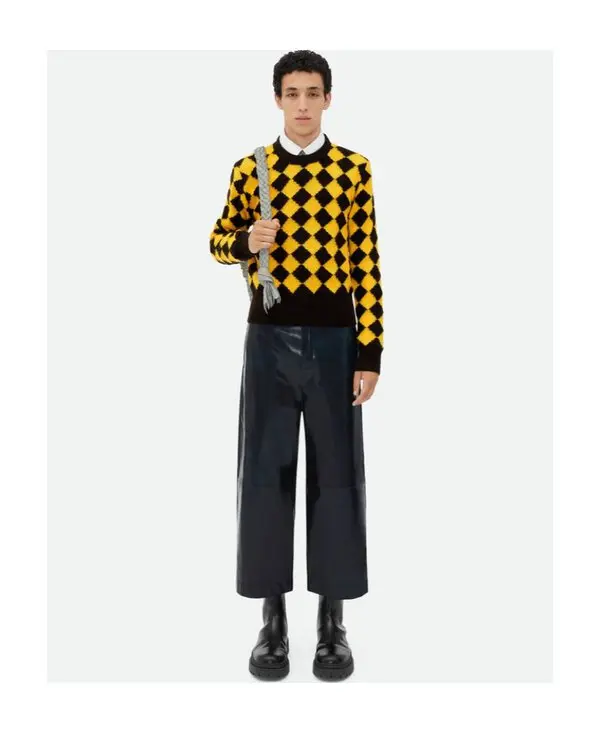 Bottega Veneta Wool Argyle Intarsia Jumper