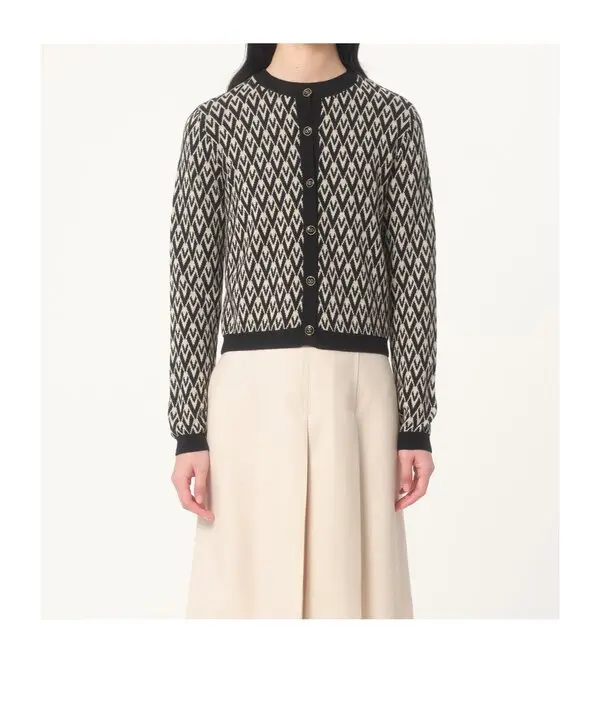 Valentino Garavani Toute La V-jacquard Button-up Cardigan