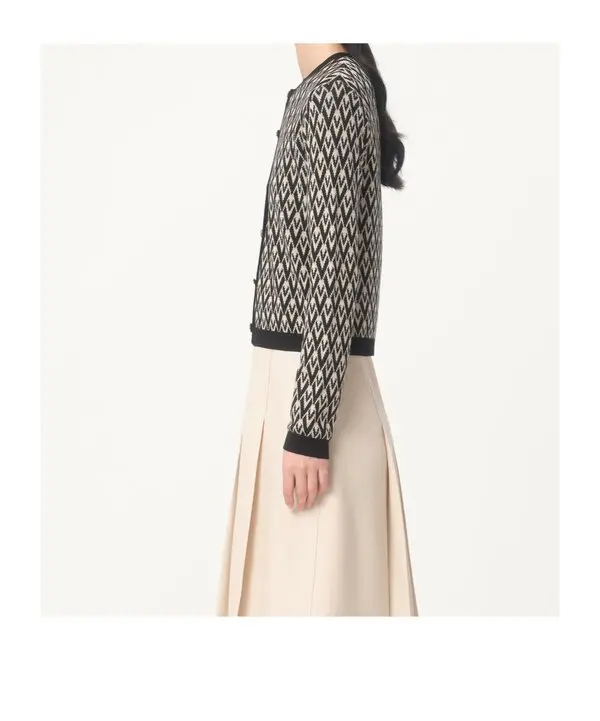 Valentino Garavani Toute La V-jacquard Button-up Cardigan
