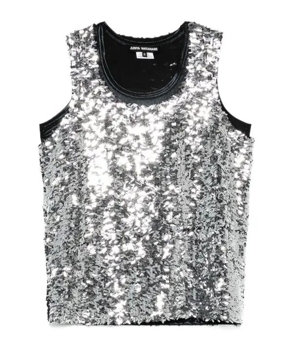 Junya Watanabe Sequin Embellished Sleeveless Top