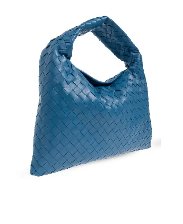 Bottega Veneta Hop Small Woven Shoulder Bag - Blue