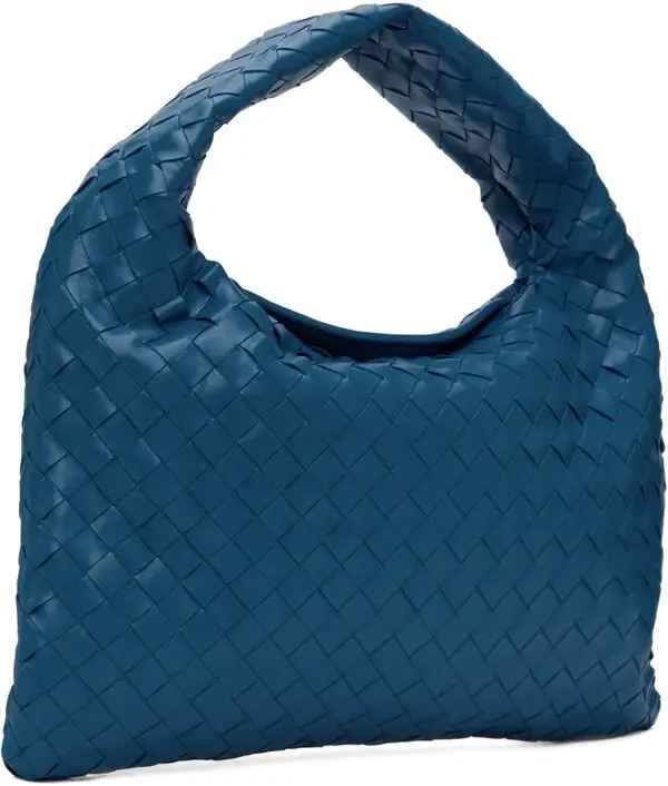 Bottega Veneta Hop Small Woven Shoulder Bag - Blue