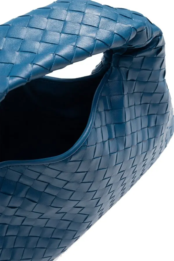 Bottega Veneta Hop Small Woven Shoulder Bag - Blue