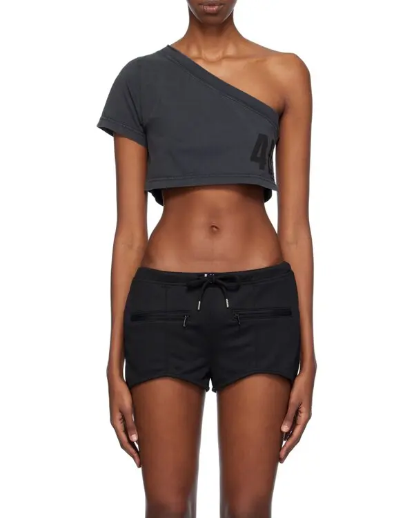 COURREGES Courrèges Tuba Printed Stonewashed Cropped Top