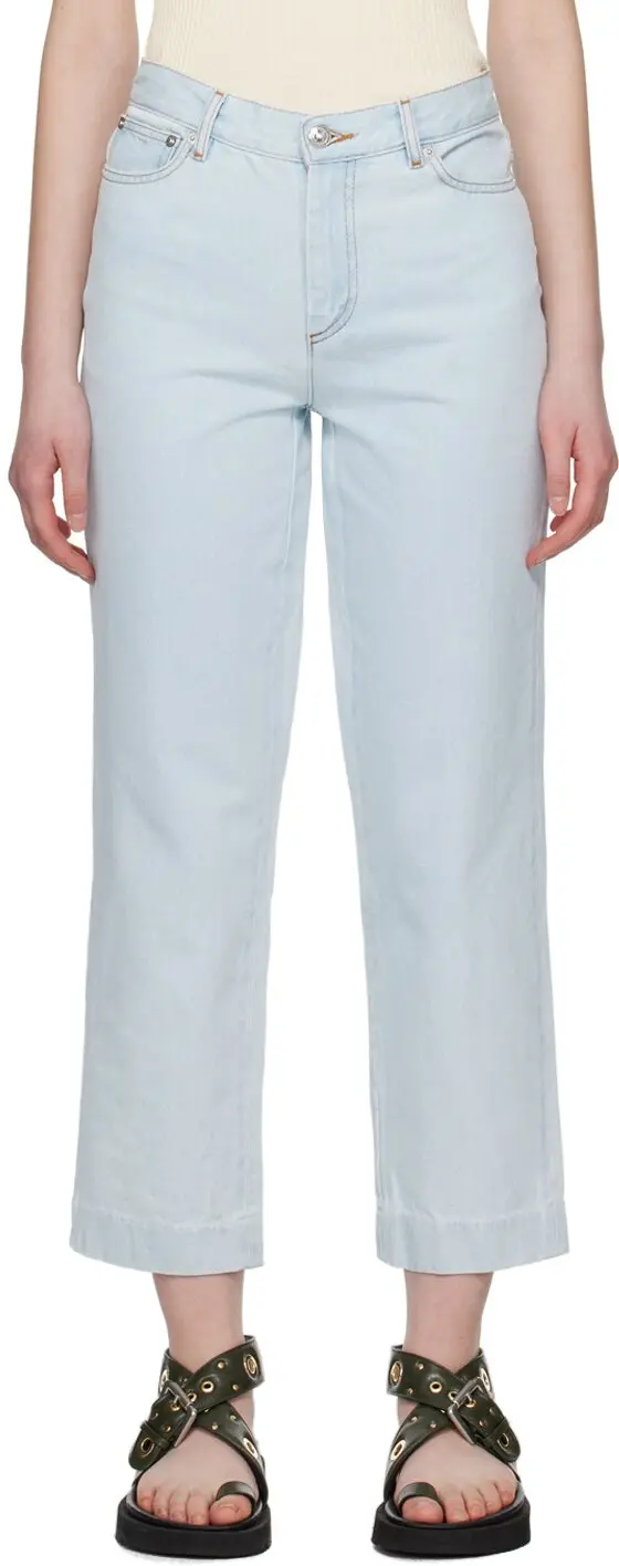 A.p.c. Cropped Jeans With Washing Effect