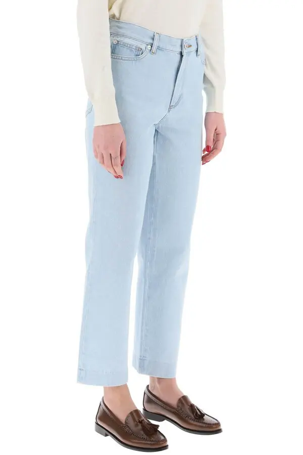 A.p.c. Cropped Jeans With Washing Effect