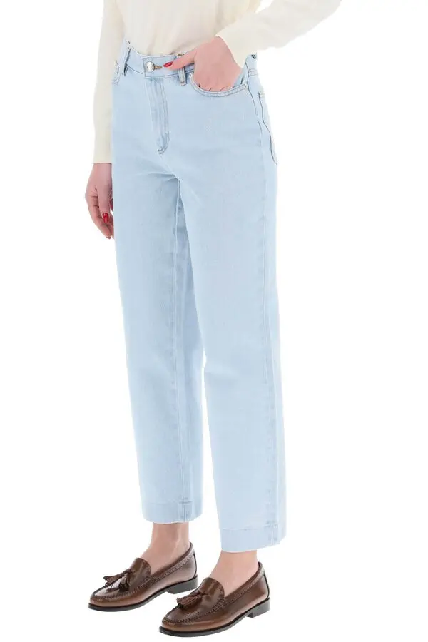 A.p.c. Cropped Jeans With Washing Effect
