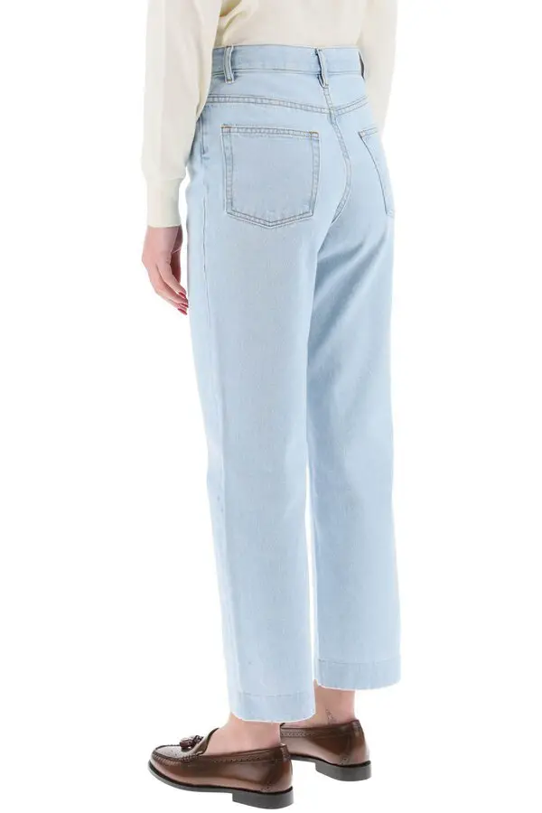 A.p.c. Cropped Jeans With Washing Effect