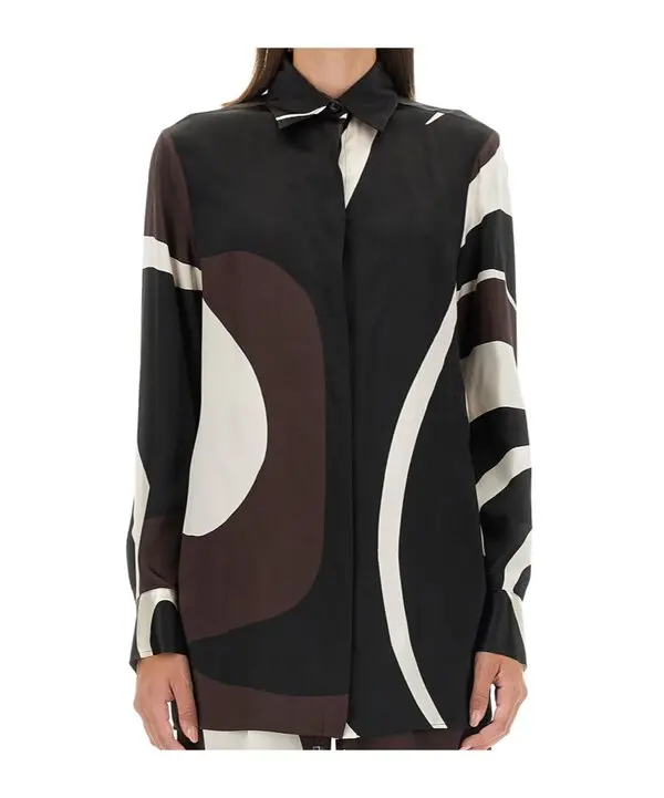Kiton Graphic Patterned Long Sleeve Shirt