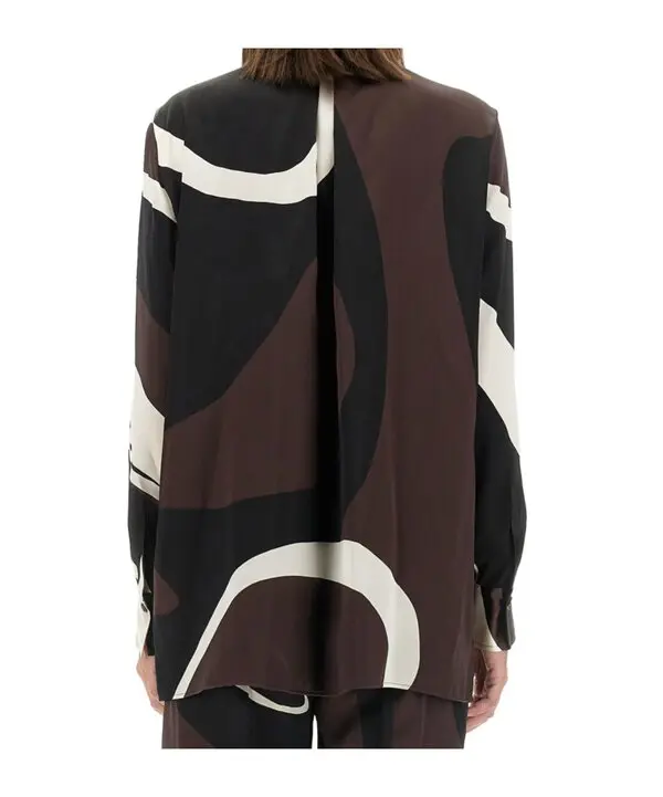 Kiton Graphic Patterned Long Sleeve Shirt