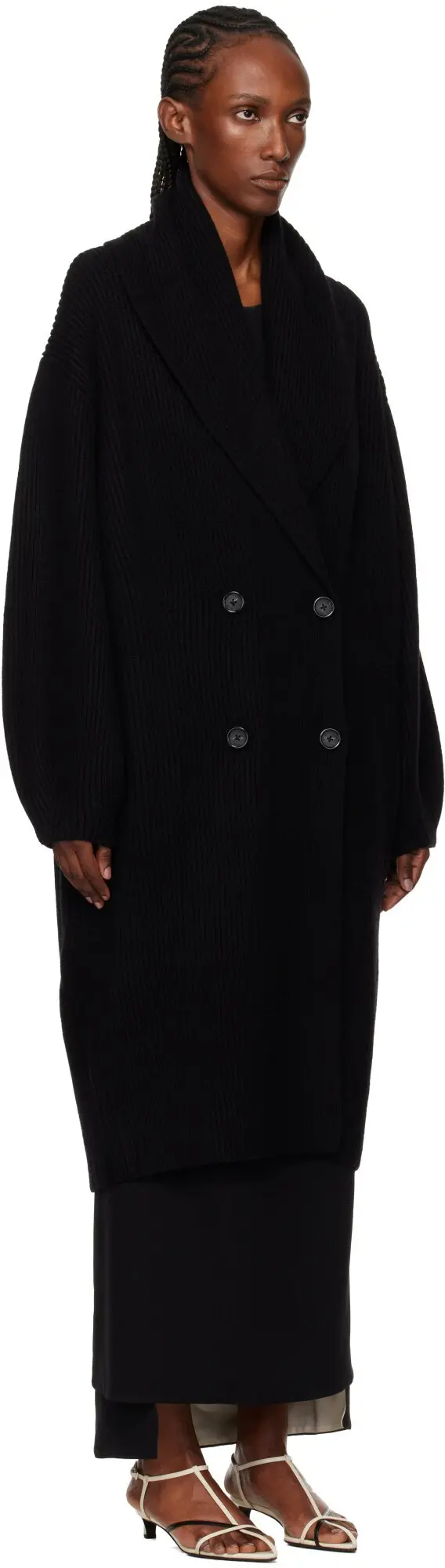 TOTEME Ribbed Shawl Collar Cardigan
