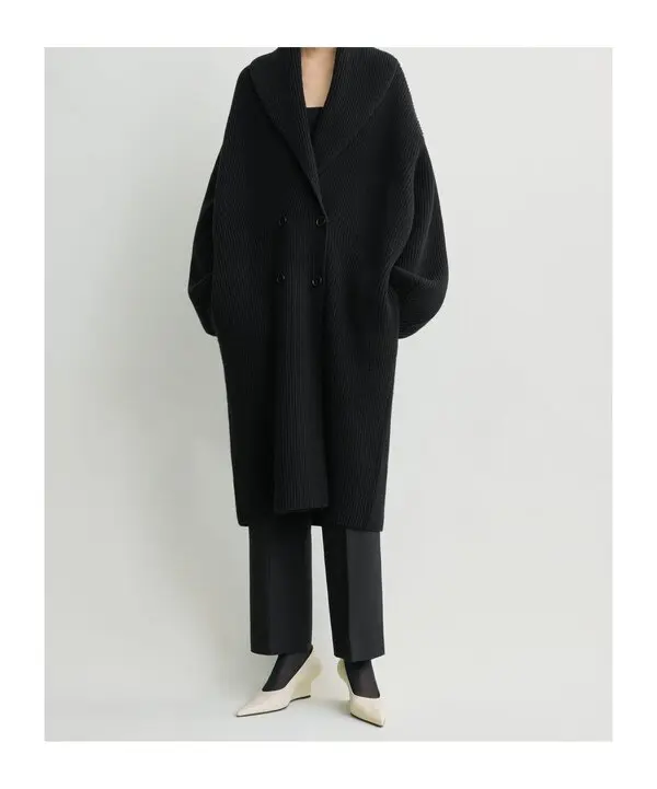 TOTEME Ribbed Shawl Collar Cardigan