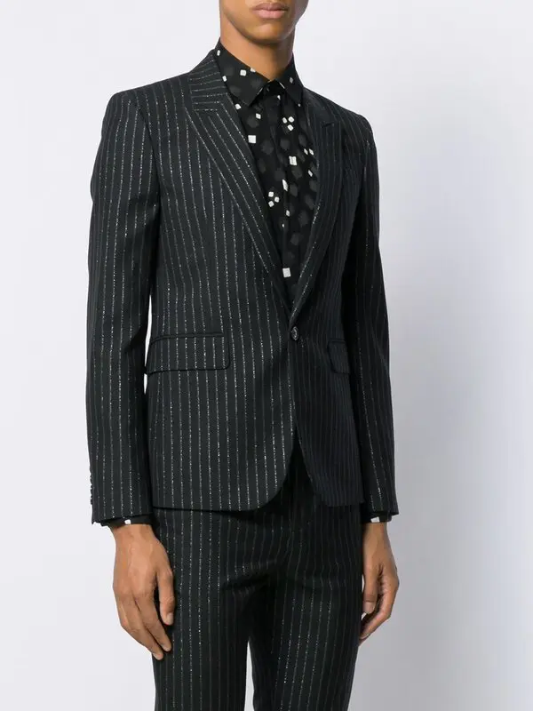 Saint Laurent Metallic Stripes Blazer