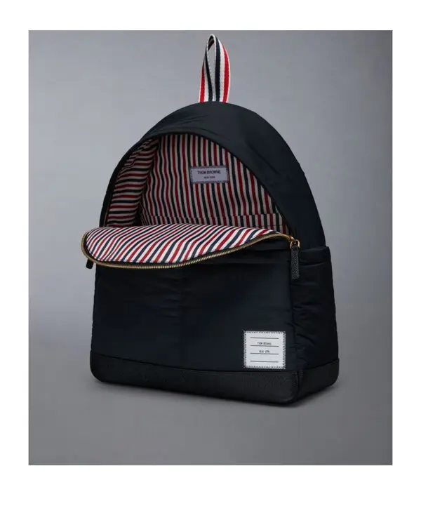Thom Browne Logo Detailed Zipped Backpack