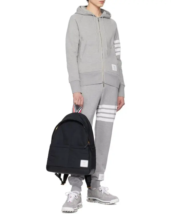 Thom Browne Logo Detailed Zipped Backpack