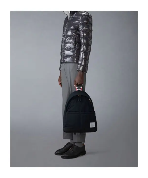 Thom Browne Logo Detailed Zipped Backpack