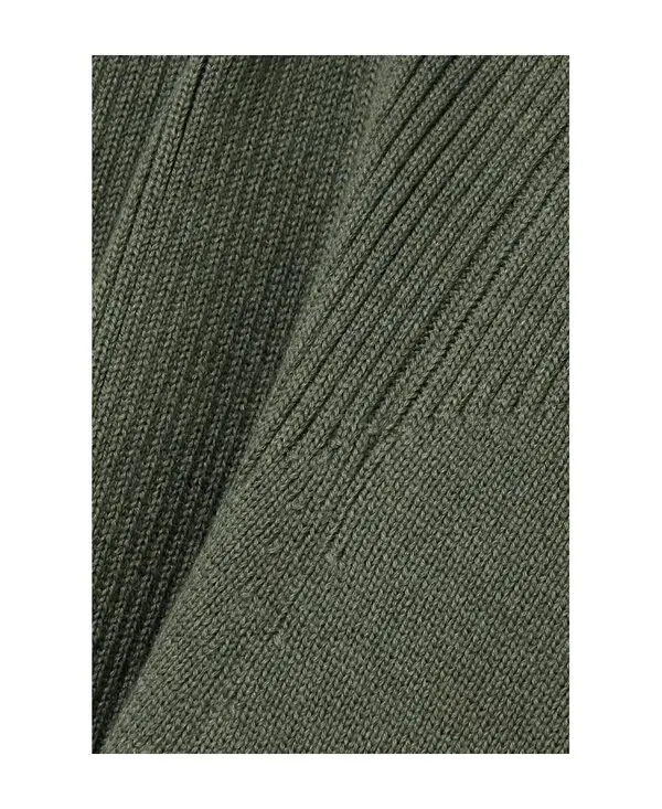 Loewe Ribbed Wool Mid-length V-neck Dress