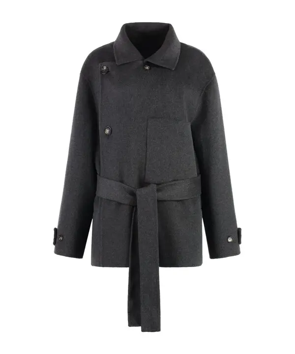 Philosophy Di Lorenzo Serafini Double-breasted Coat With Belt