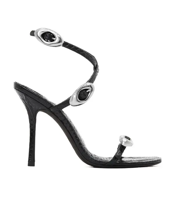 Alexander Wang High Heel Sandals With Metal Detailing - Black