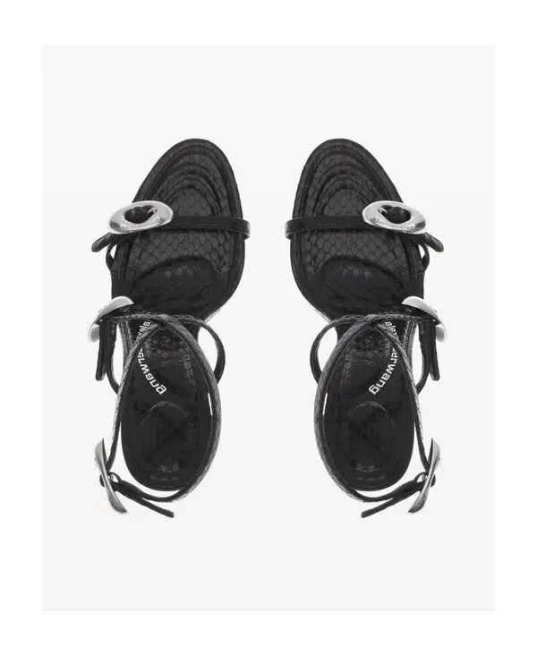 Alexander Wang High Heel Sandals With Metal Detailing - Black