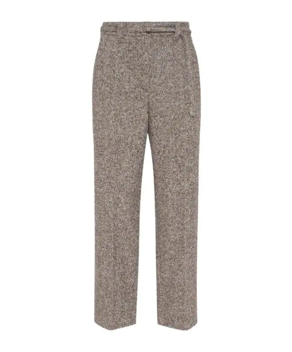 Brunello Cucinelli Cropped Straight-leg Trousers - Gray