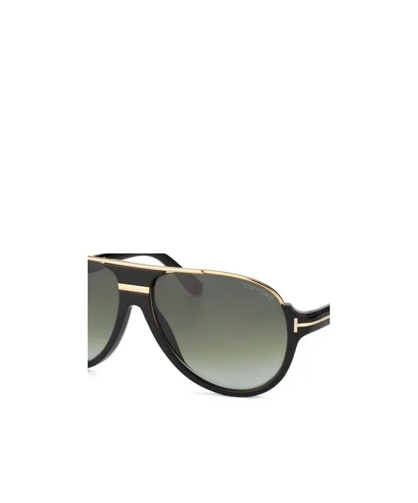 TOM FORD Aviator Pilot Frame Sunglasses - Black