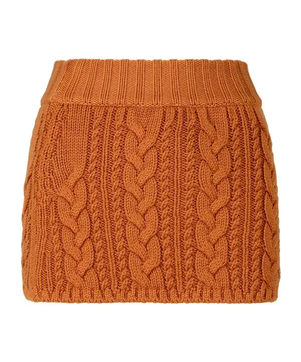 Alanui Elasticated Waistband Mini Skirt - Brown