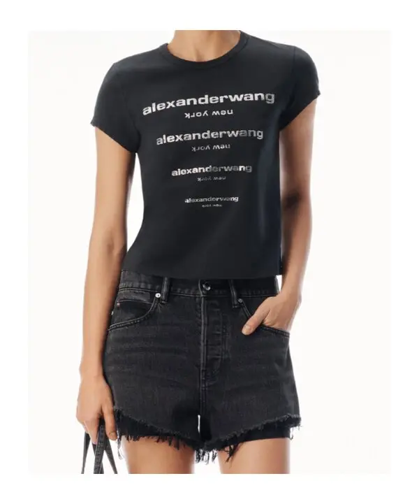 Alexander Wang Logo Embellished Crewneck T-shirt