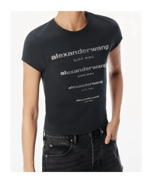 Alexander Wang Logo Embellished Crewneck T-shirt