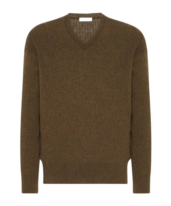THE ROW Thayer Cashmere Silk V-neck Sweater