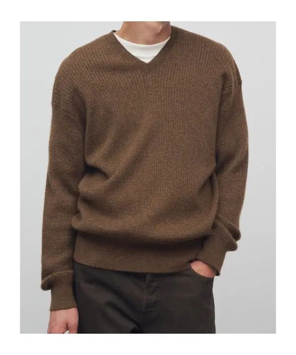 THE ROW Thayer Cashmere Silk V-neck Sweater