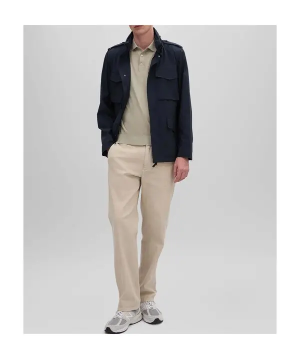 Aspesi Mock Neck Nylon-cotton Poplin Jacket - Navy